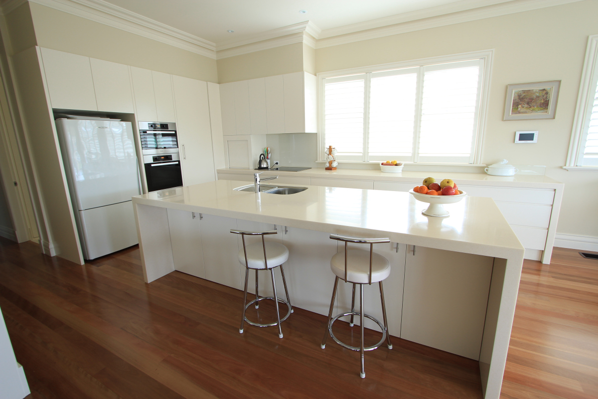 custom kitchen white and stone – The Kitchen Maker